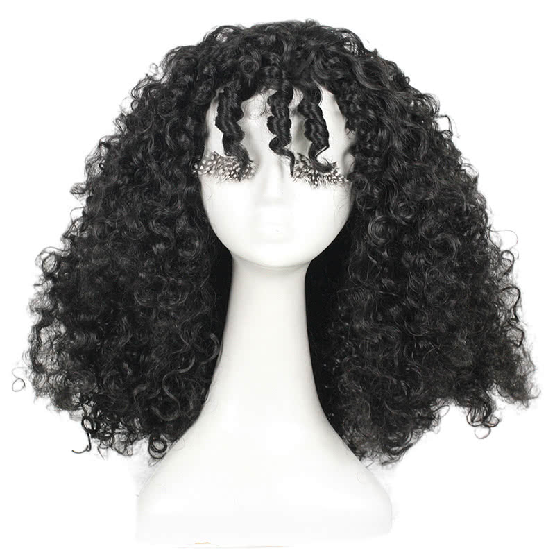 Rapunzel Tangled Mother Gothel Long Black Cosplay Wigs Curly Hairs ...